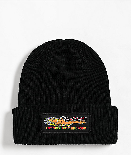 Bronson x Toy Machine Black Beanie | Zumiez