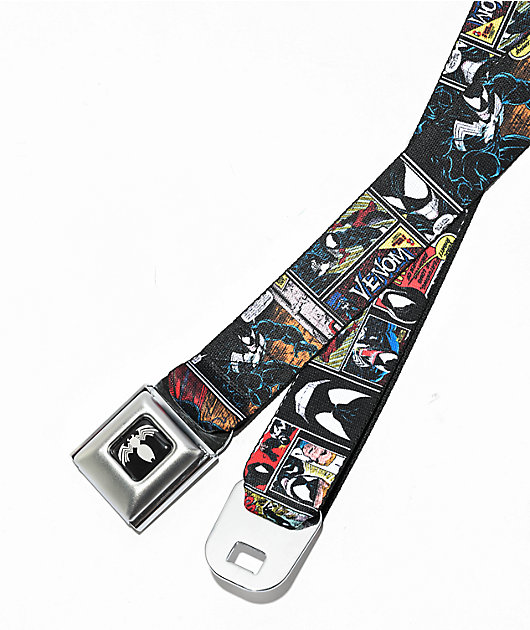 Buckle Down x Marvel Venom Black Buckle Web Belt | Zumiez