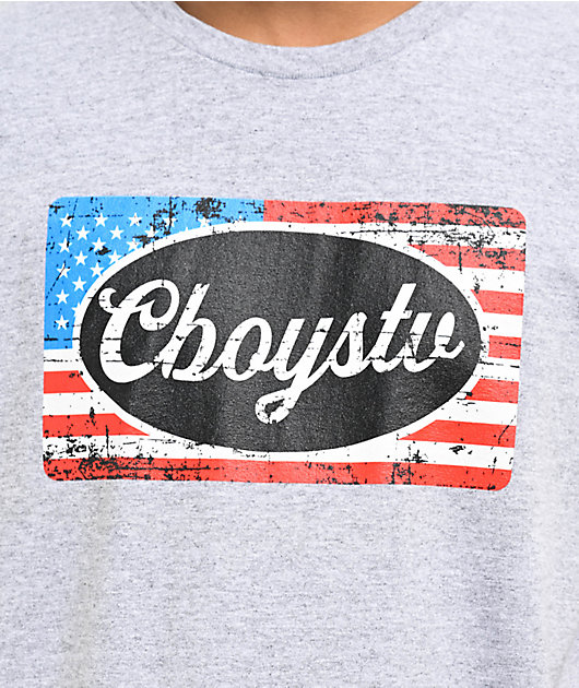 CBoysTV Stars & Bars Grey T-Shirt | Zumiez