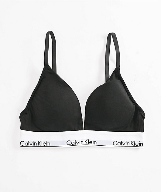 Calvin Klein Core Black Triangle Bra | Zumiez