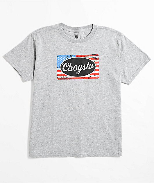 CboysTV Kids Stars & Bars Grey T-Shirt | Zumiez