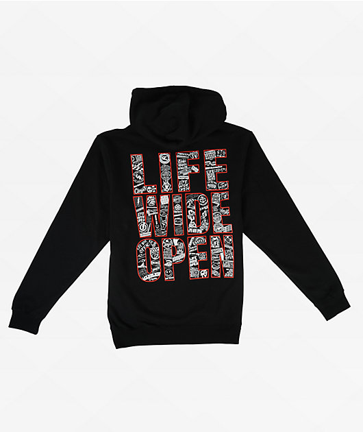 CboysTV Life Wide Open Black Hoodie | Zumiez