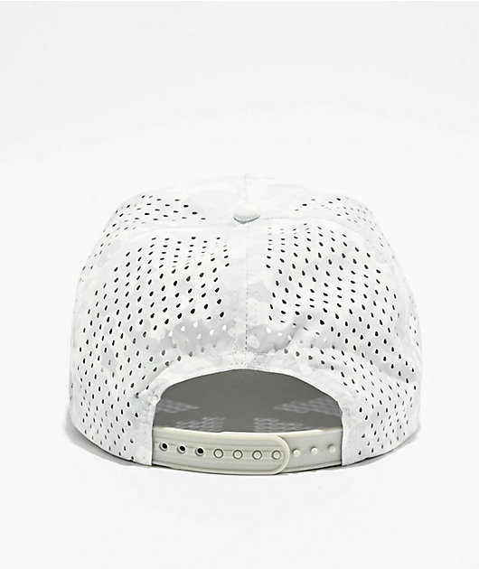 CboysTV Life Wide Open Snow Camo Mesh Snapback Hat | Zumiez