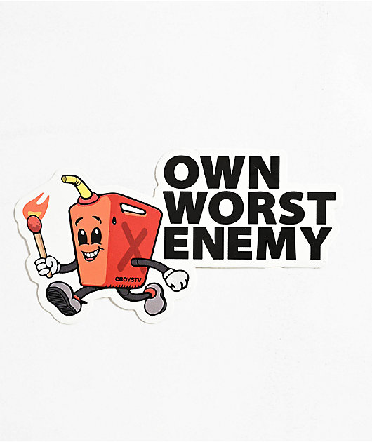 CboysTV Own Worst Enemy Sticker | Zumiez