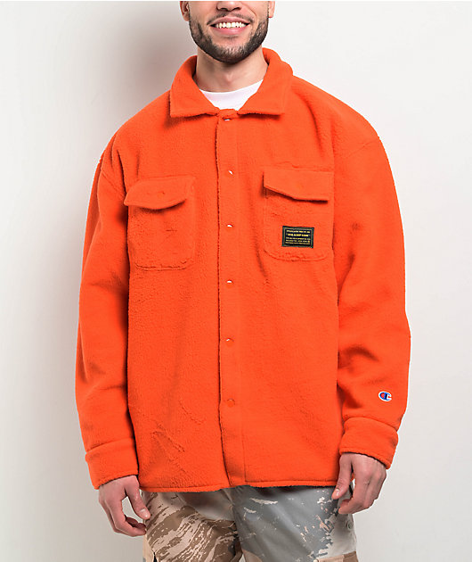 Champion Area 19 Spicy Orange Shacket | Zumiez