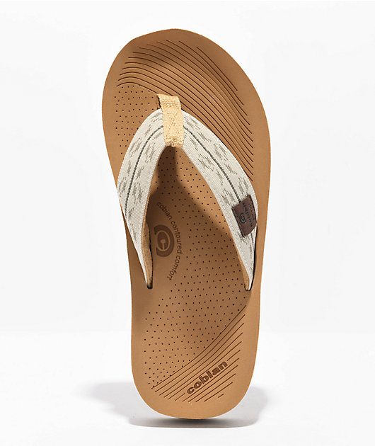 Cobian Camino Rise Tan & White Sandals | Zumiez