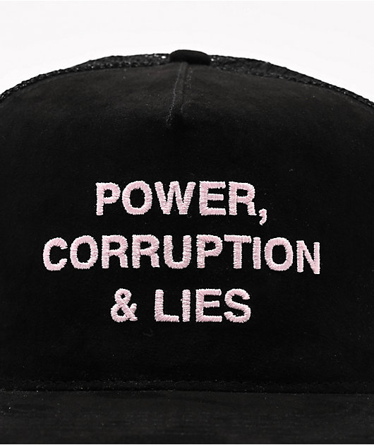 Color Bars Power, Corruption, & Lies Black Trucker Hat | Zumiez