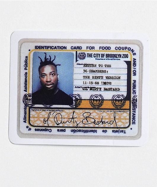 Color Bars x ODB I.D. Card Sticker | Zumiez