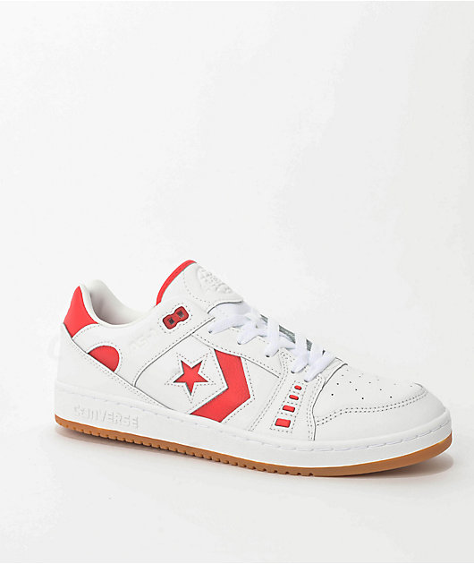 Converse AS-1 Pro White & Red Skate Shoes | Zumiez