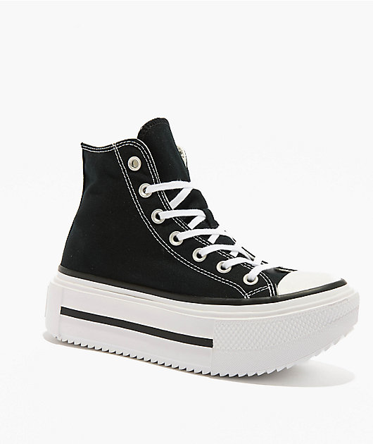 Converse Chuck Taylor All Star Lift Double Stack Black & White Platform ...