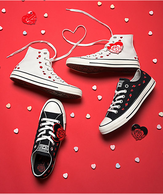 Converse Chuck Taylor All Star Valentine's Day Black, Red, & Egret ...