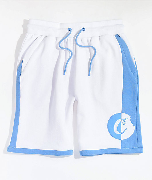 Cookies All City White and Blue Sweat Shorts | Zumiez