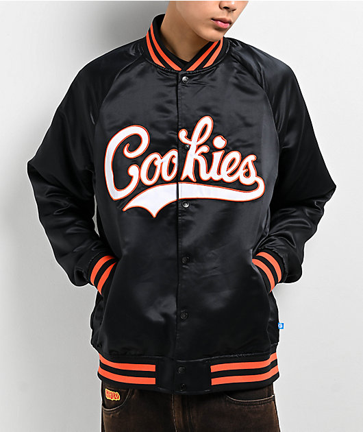 Cookies Bases Loaded Black & Orange Varsity Jacket | Zumiez