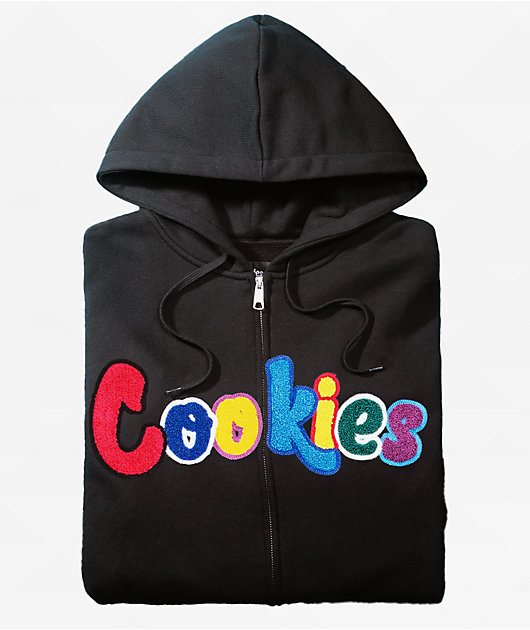 Cookies Chenille Black & Multicolor Zip Hoodie | Zumiez