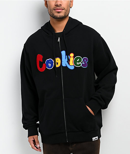 Cookies Chenille Black & Multicolor Zip Hoodie | Zumiez