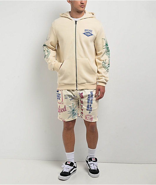 Cookies Cuban Link Natural Zip Hoodie | Zumiez