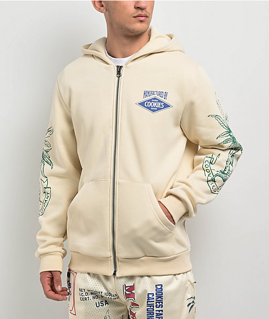 Cookies Cuban Link Natural Zip Hoodie | Zumiez