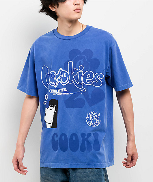 Cookies Florist Blue Wash T-Shirt | Zumiez
