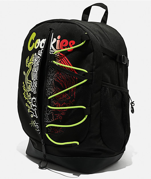 Cookies La Raza Bungee Smell Proof Black Backpack | Zumiez