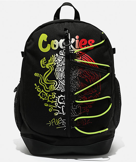 Cookies La Raza Bungee Smell Proof Black Backpack | Zumiez