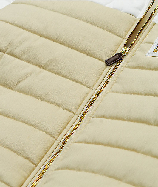 Cookies Park Ave White & Cream Quilted Jacket | Zumiez