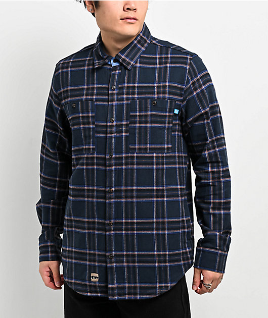 Cookies Triumph Navy Blue Flannel Shirt | Zumiez