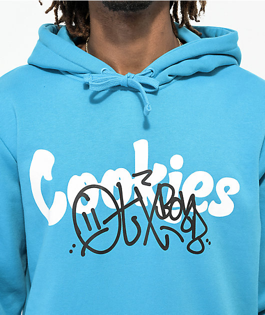 Cookies x OTXBOYZ Graffiti Blue Hoodie | Zumiez
