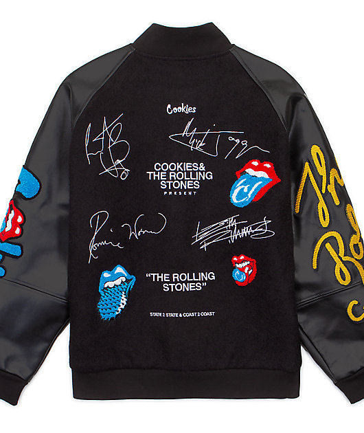 Cookies x The Rolling Stones Letterman Black Varsity Jacket | Zumiez