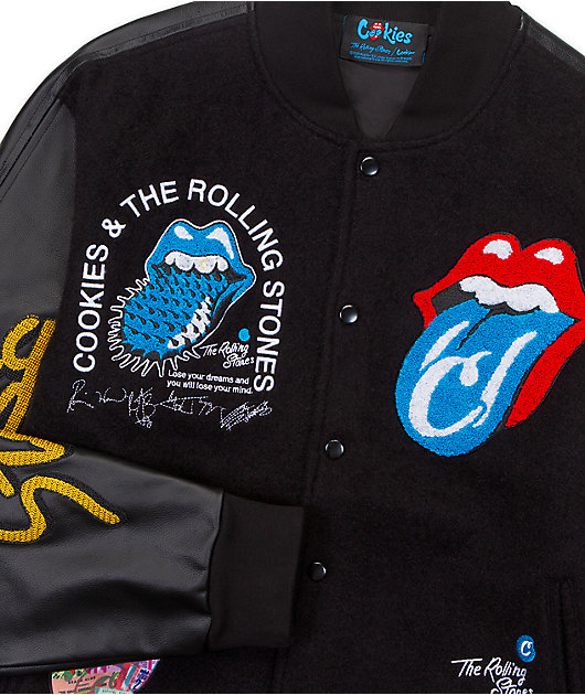 Cookies x The Rolling Stones Letterman Black Varsity Jacket | Zumiez