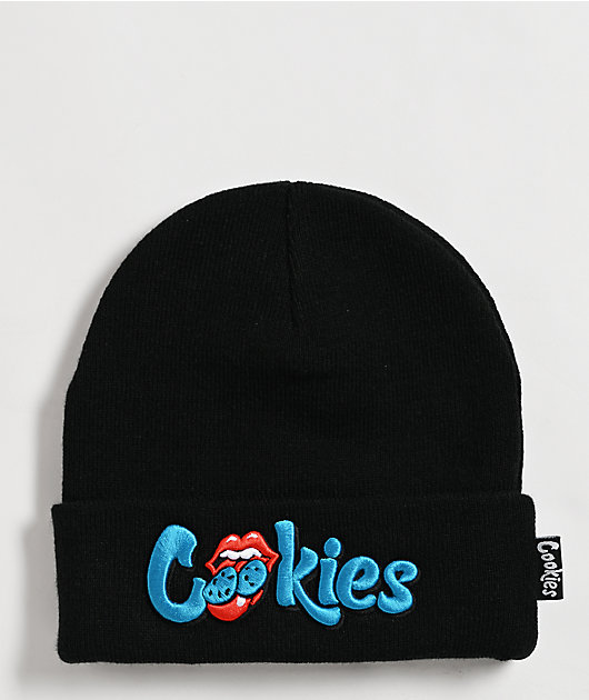 Cookies x The Rolling Stones OG Mint Tongue Black Beanie | Zumiez