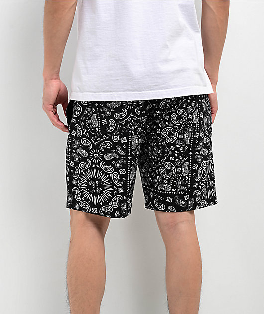 Cookman Black Paisley Shorts | Zumiez