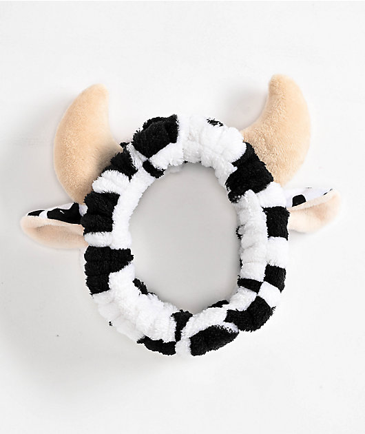 Cow Black & White Plush Headband | Zumiez