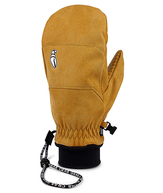 Crab Grab Merrill Chop Tan Snowboard Mittens | Zumiez