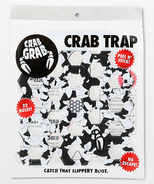 Crab Grab Trap Swirl Black & White Stomp Pad | Zumiez