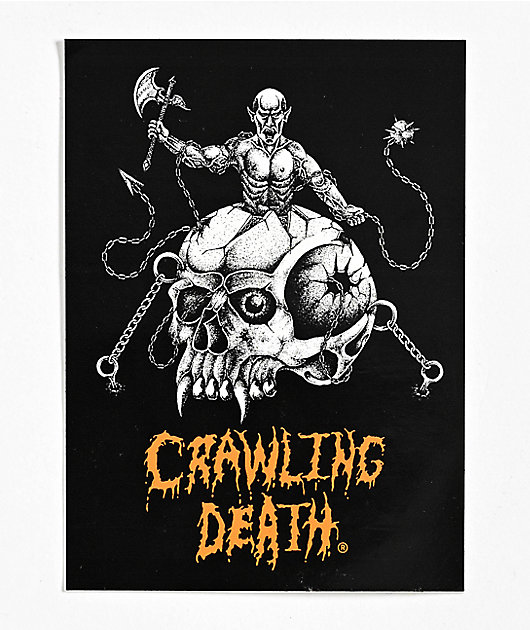 Crawling Death Skull Fighter Sticker | Zumiez
