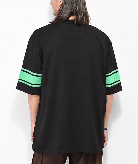 Creature Logo fiend Black & Green Football Jersey | Zumiez