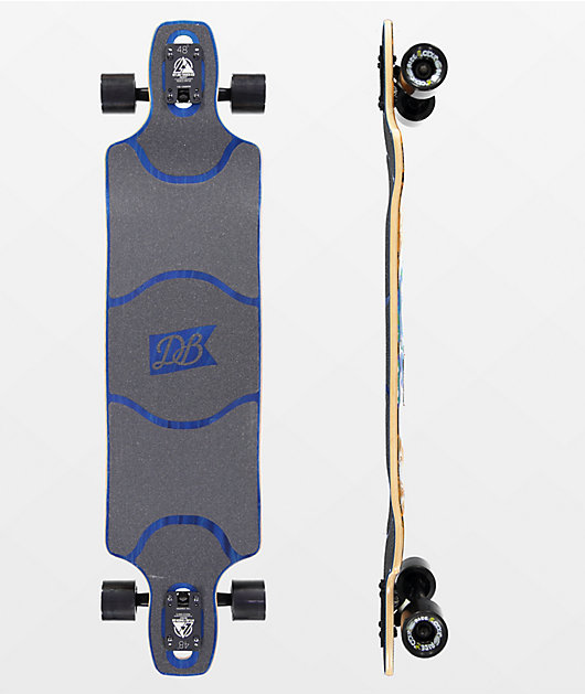 DB Longboards Paradigm Blue & Gold 41" Drop Through Longboard Complete ...