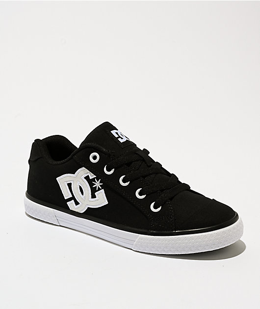 DC Chelsea TX Black & White Skate Shoes | Zumiez