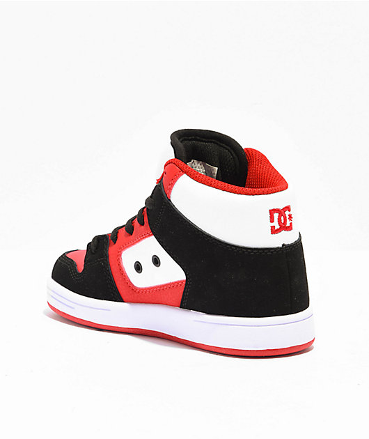 DC Kids Manteca 4 Black, Red & White High Top Skate Shoes | Zumiez