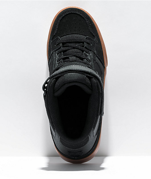 DC Pure High Top EV Black & Gum Skate Shoes | Zumiez