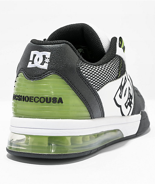 DC Versatile White & Lime Skate Shoes | Zumiez