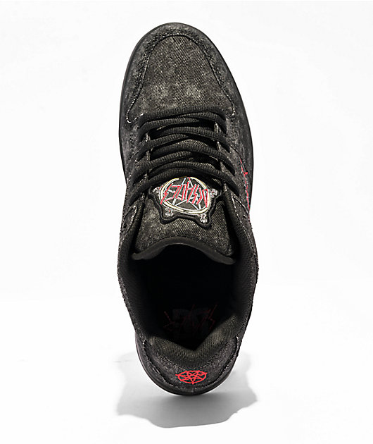 DC x Slayer Manteca 4 Black Denim Skate Shoes | Zumiez