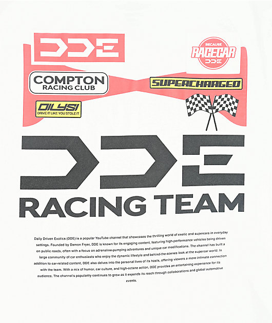 DDE Racing Team White T-Shirt | Zumiez