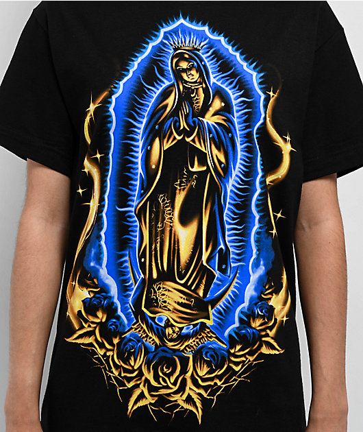 DGA Aztlan Guadalupe Drama Black T-Shirt | Zumiez