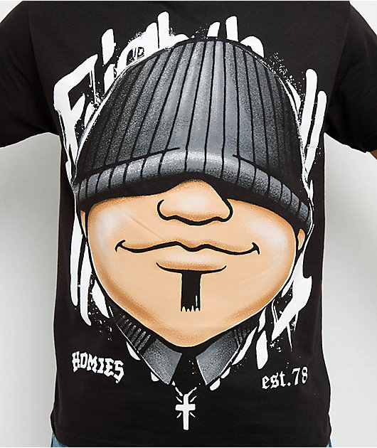 DGA Homies Big Face 8ball Black T-Shirt | Zumiez