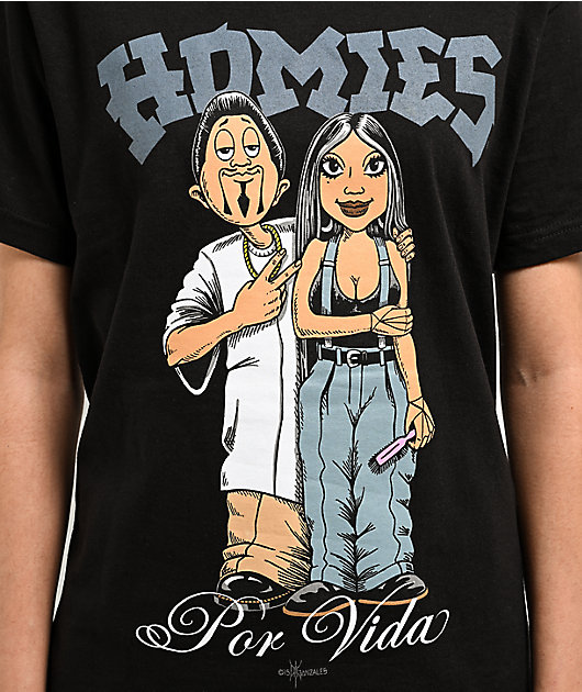 DGA Homies Pas & Baby Doll Black T-Shirt | Zumiez