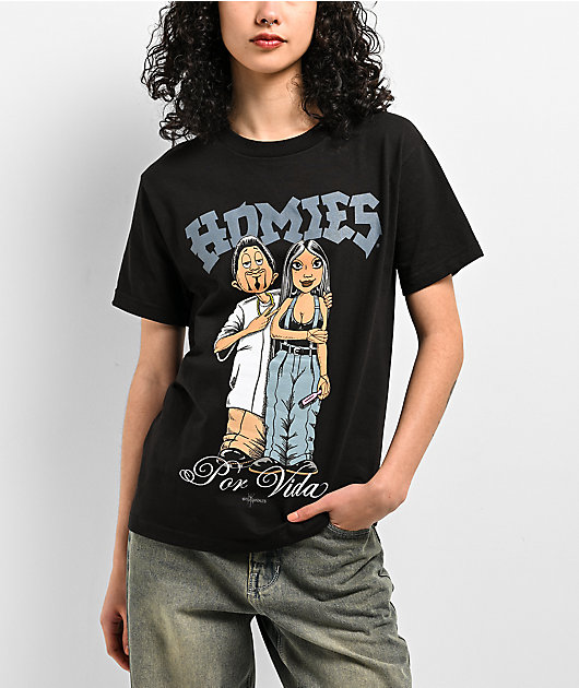 DGA Homies Pas & Baby Doll Black T-Shirt | Zumiez