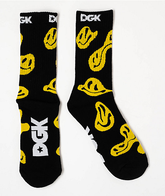 DGK Drip Face Black Crew Socks | Zumiez