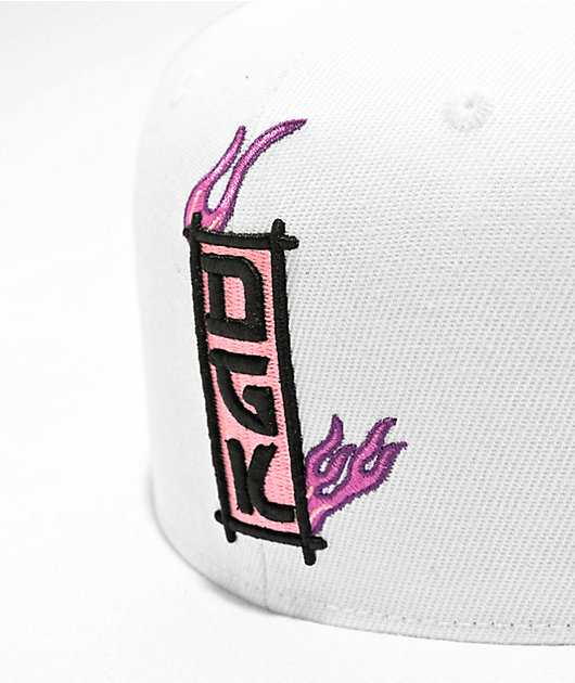 DGK Fire Blossom White Snapback Hat | Zumiez