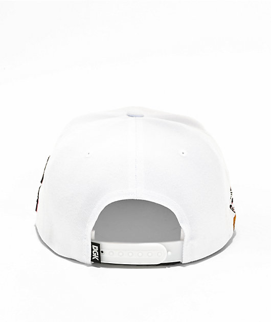 DGK Fire Blossom White Snapback Hat | Zumiez